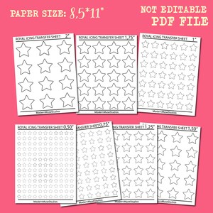 STAR Royal Icing Transfer Sheets, Star Cookies, Star Royal Icing ...