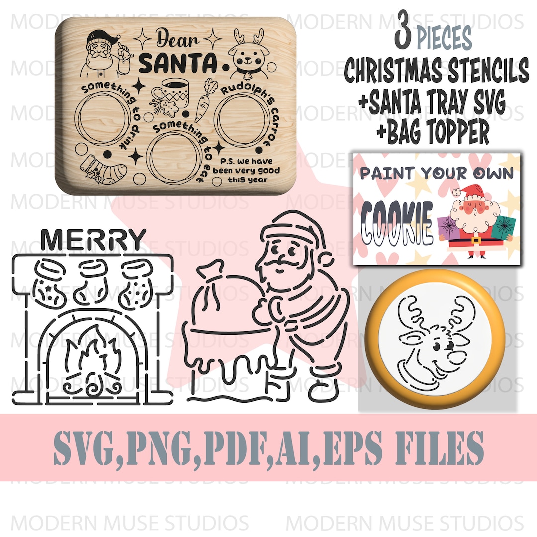 Pyo Christmas Cookie Stencil File Bundle, Pyo Christmas Cookies, Cute ...