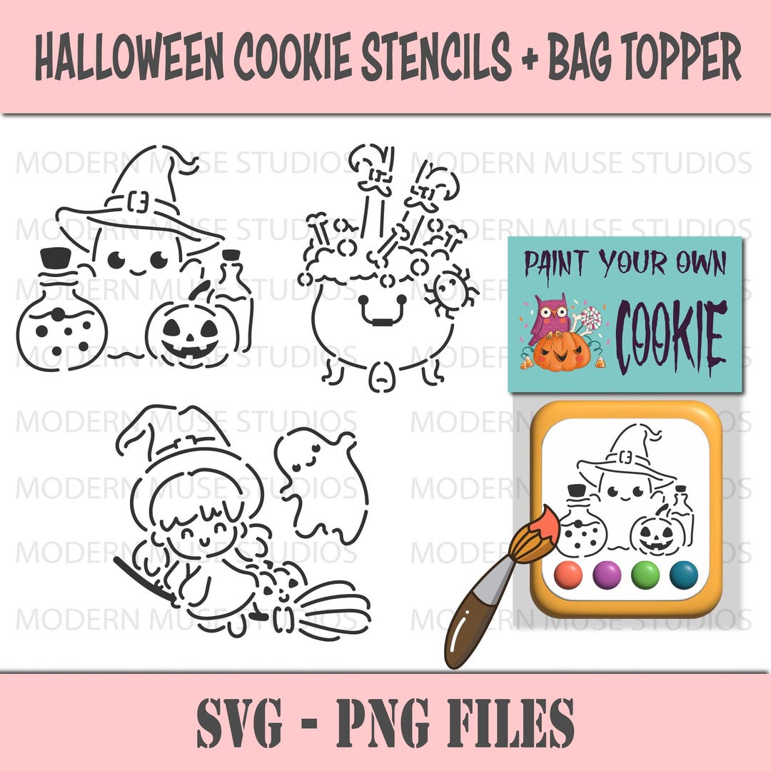 Pyo HALLOWEEN Cookie Stencil Bundle, Pyo Halloween Cookies, Pumpkin ...