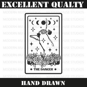 The Dancer Skeleton Tarot Card Svg, Dancer Png, Dancer Shirt Svg File ...