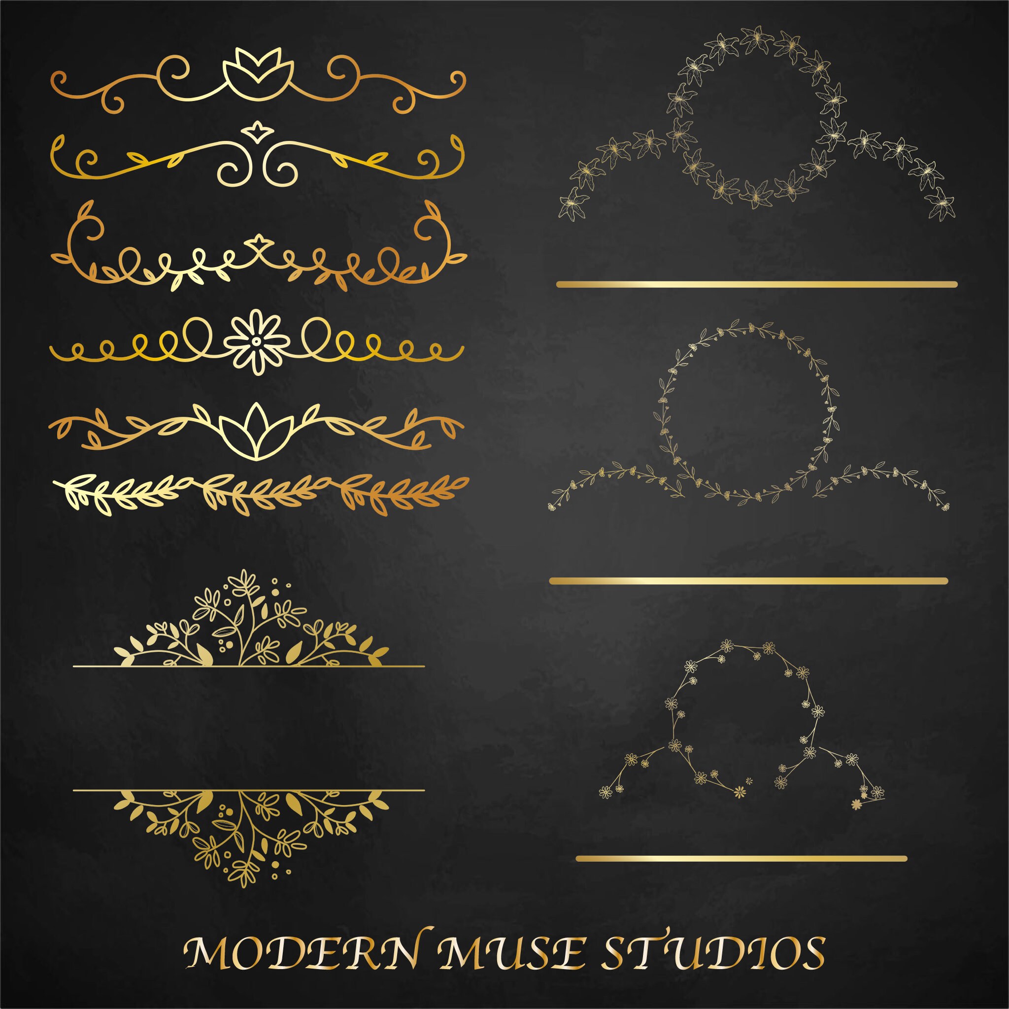 Floral Split Monogram Font Svg Png Pdf Monogram Frame - Etsy