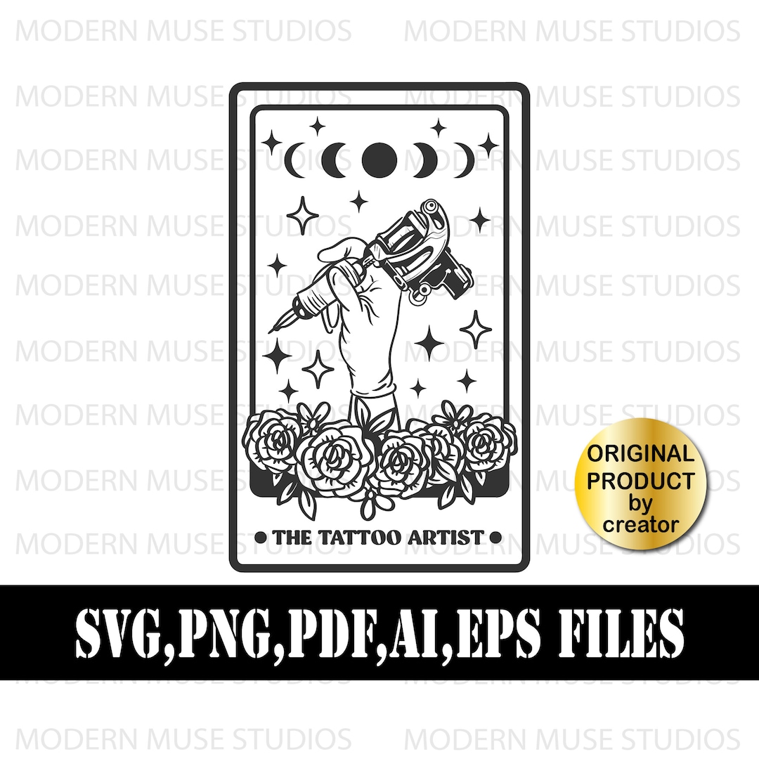 The Tattoo Artist Tarot Card Svg, Tattoo Artist Gift, Tattoo Artist ...