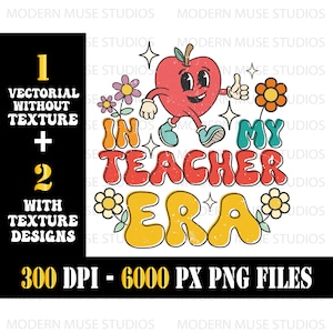 In My Teacher Era PNG, Teacher Png, Retro Teacher Png, First Grade ...