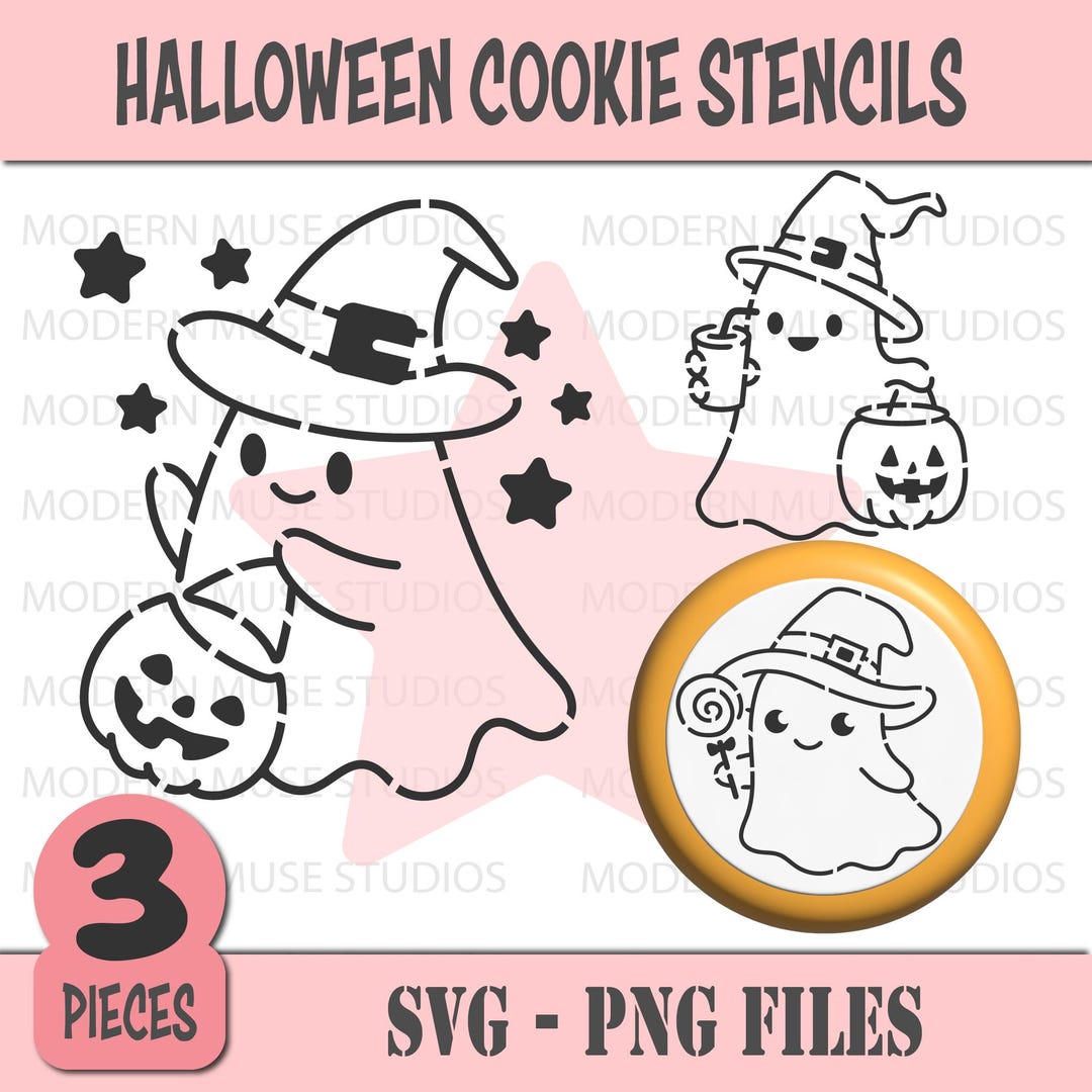 Pyo Halloween Cookie Stencil Set for Kids, Pyo Fall Stencil, Ghost ...