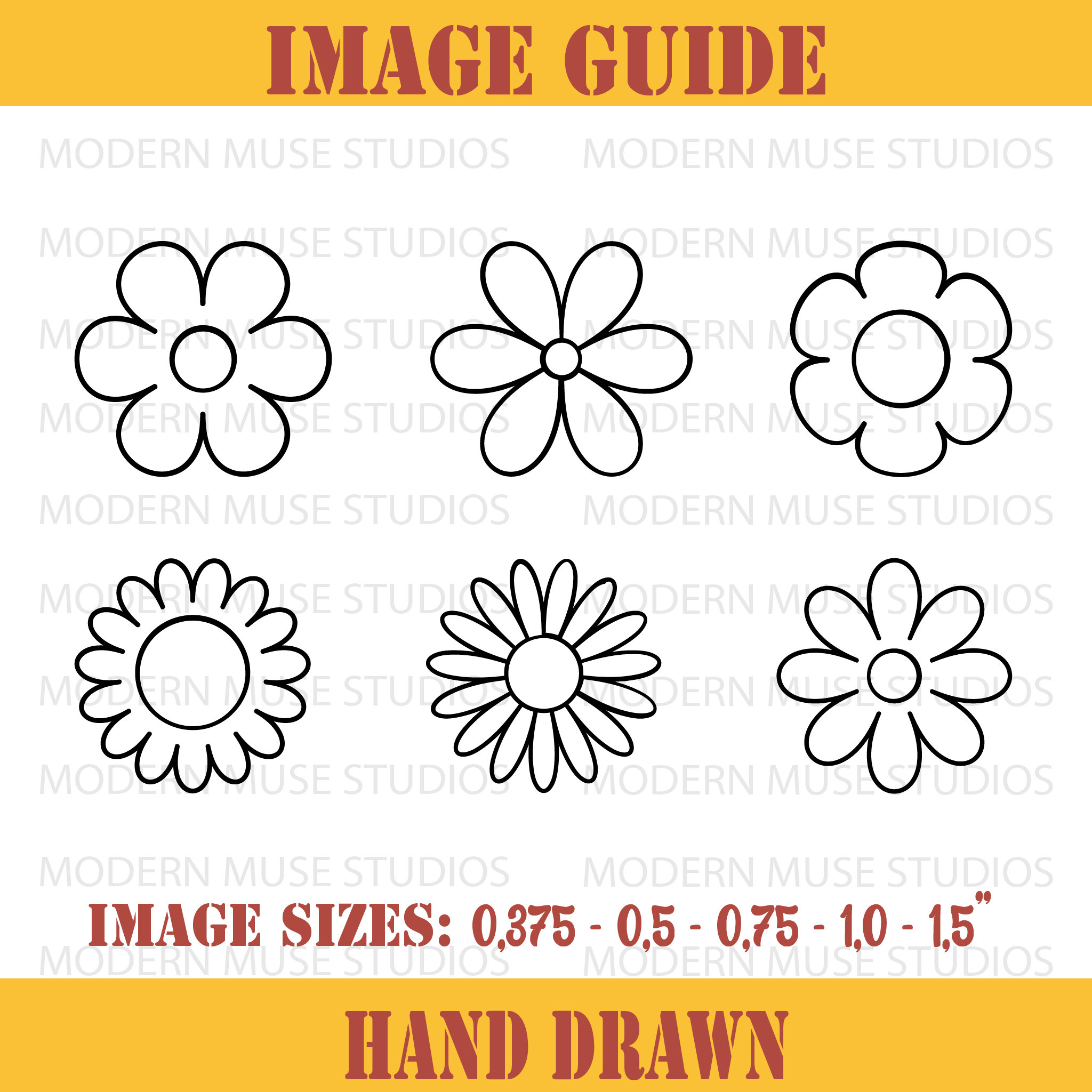 Daisy Royal Icing Transfer Sheets Bundle Flower Cookies - Etsy