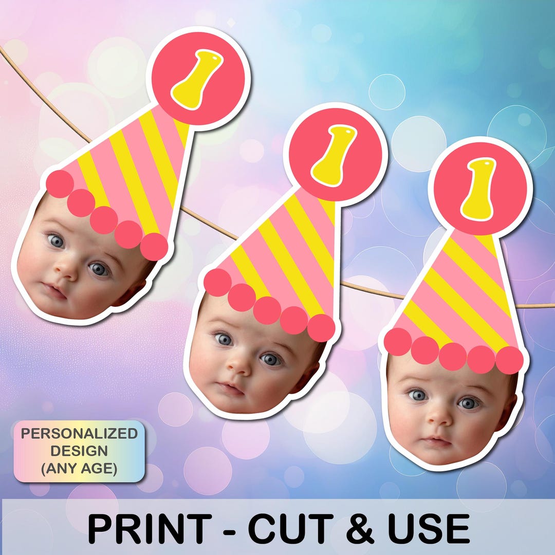 Custom Banner Birthday, Birthday Bunting Banner, Photo Banner, Birthday ...