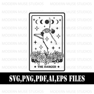 The Dancer Skeleton Tarot Card Svg, Dancer Png, Dancer Shirt Svg File ...