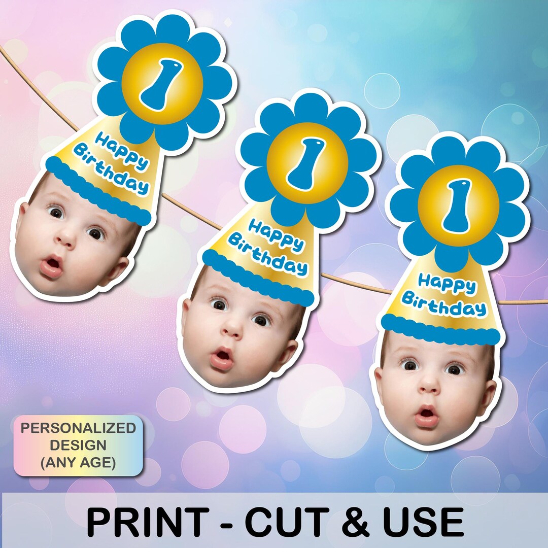 Custom Banner Birthday, Custom Party Decoration, Photo Banner, Birthday ...