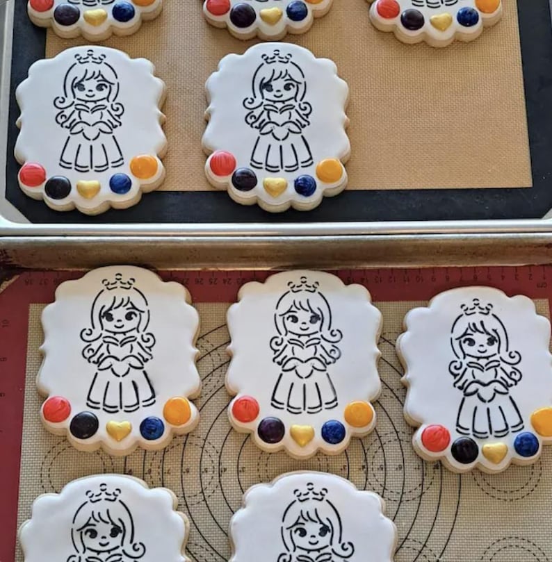 Pyo Princess Cookie Stencil File Set, Pyo Princess Cookie Bag Topper ...