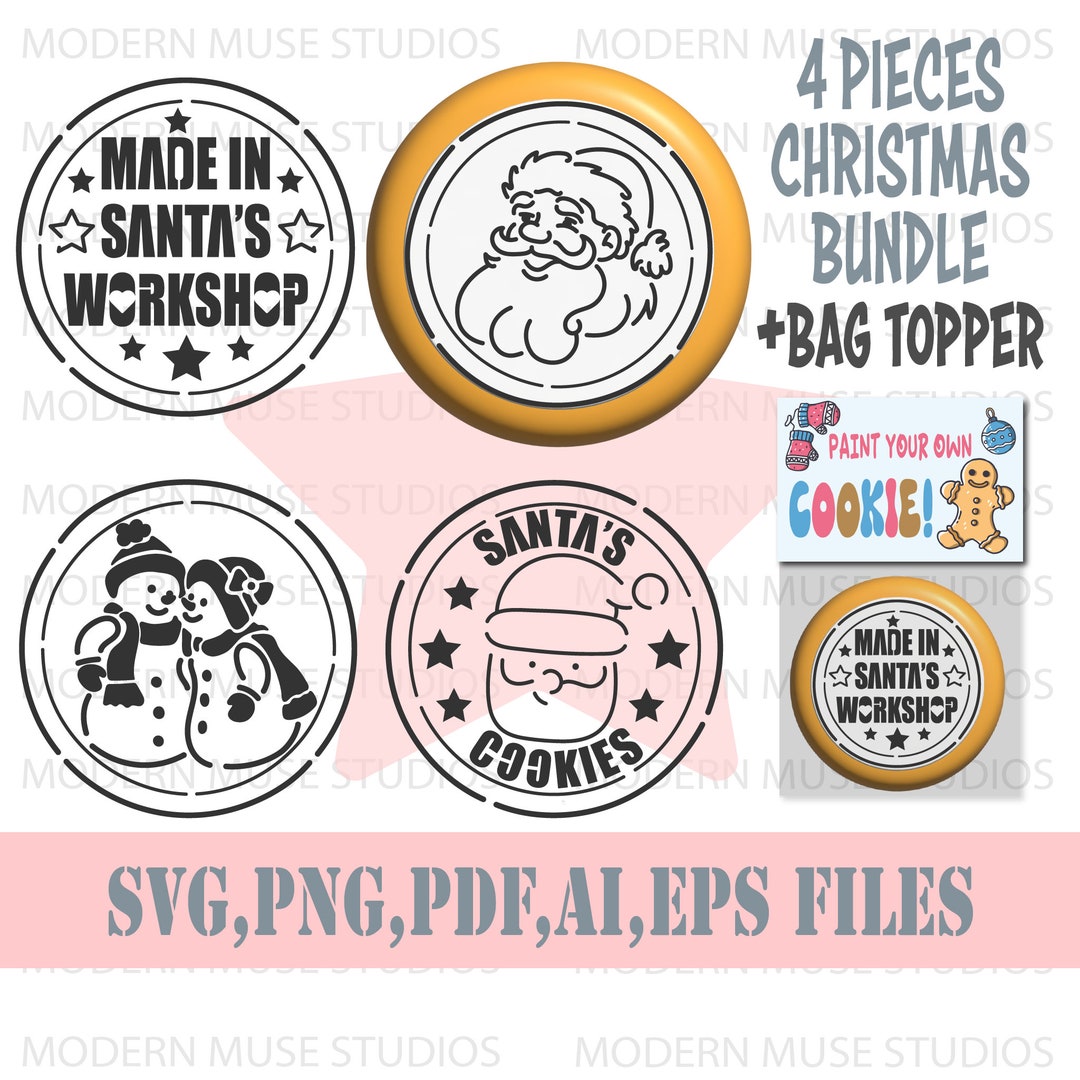 Pyo Christmas Cookie Stencil File Bundle, Pyo Christmas Cookie Bag ...