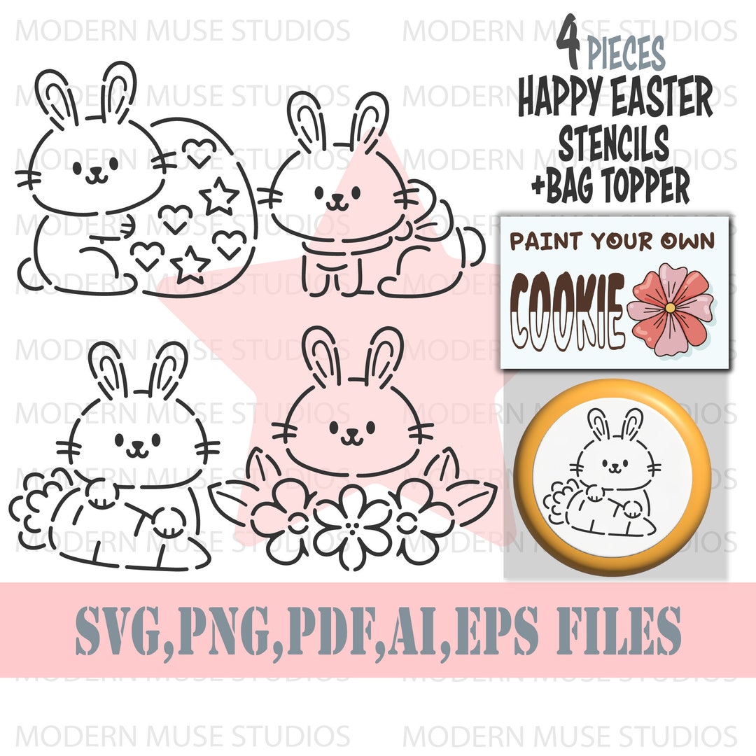 Pyo Easter Cookie Stencil Bundle, Easter Sugar Cookies, Pyo Cookie ...