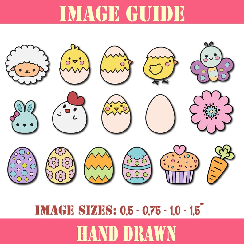EASTER Spring Royal Icing Transfer Sheet Bundle, Easter Cookies, Royal ...