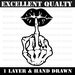 Middle Finger Skeleton Hand Svg Png, Lip Svg, Digital Instant Download ...