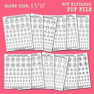 EASTER Spring Royal Icing Transfer Sheet Bundle, Easter Cookies, Royal ...