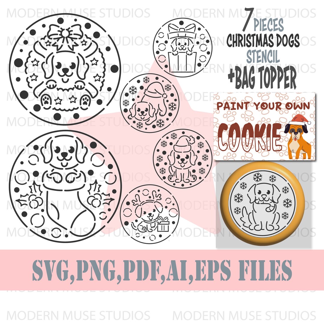 Pyo Christmas Dog Cookie Stencil Bundle, Pyo Christmas Cookie Bag ...