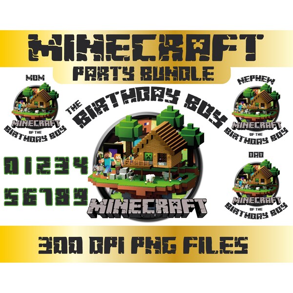 Minecrafter Birthday Shirt Svg - Etsy