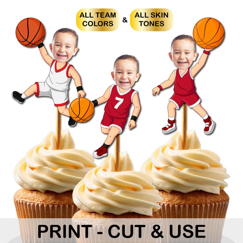 Basketball Cake Topper - Etsy