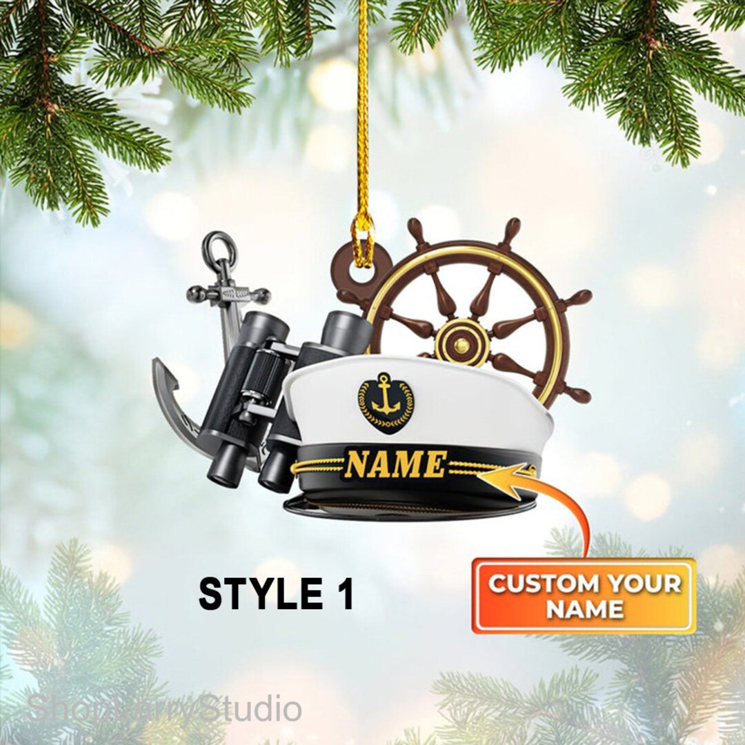 Personalized Name Sailor Captain Custom Ornament Gift for - Etsy