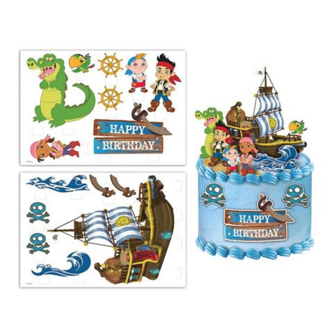 Jake & Netherland Pirate Cake Topper Downloadable and - Etsy