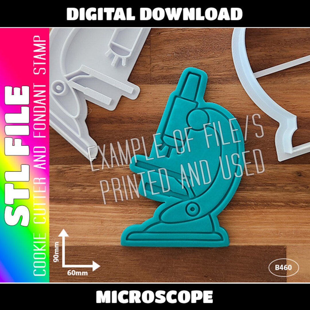 DIGITAL STL FILE Microscope Cookie Cutter and Fondant Stamp - Etsy