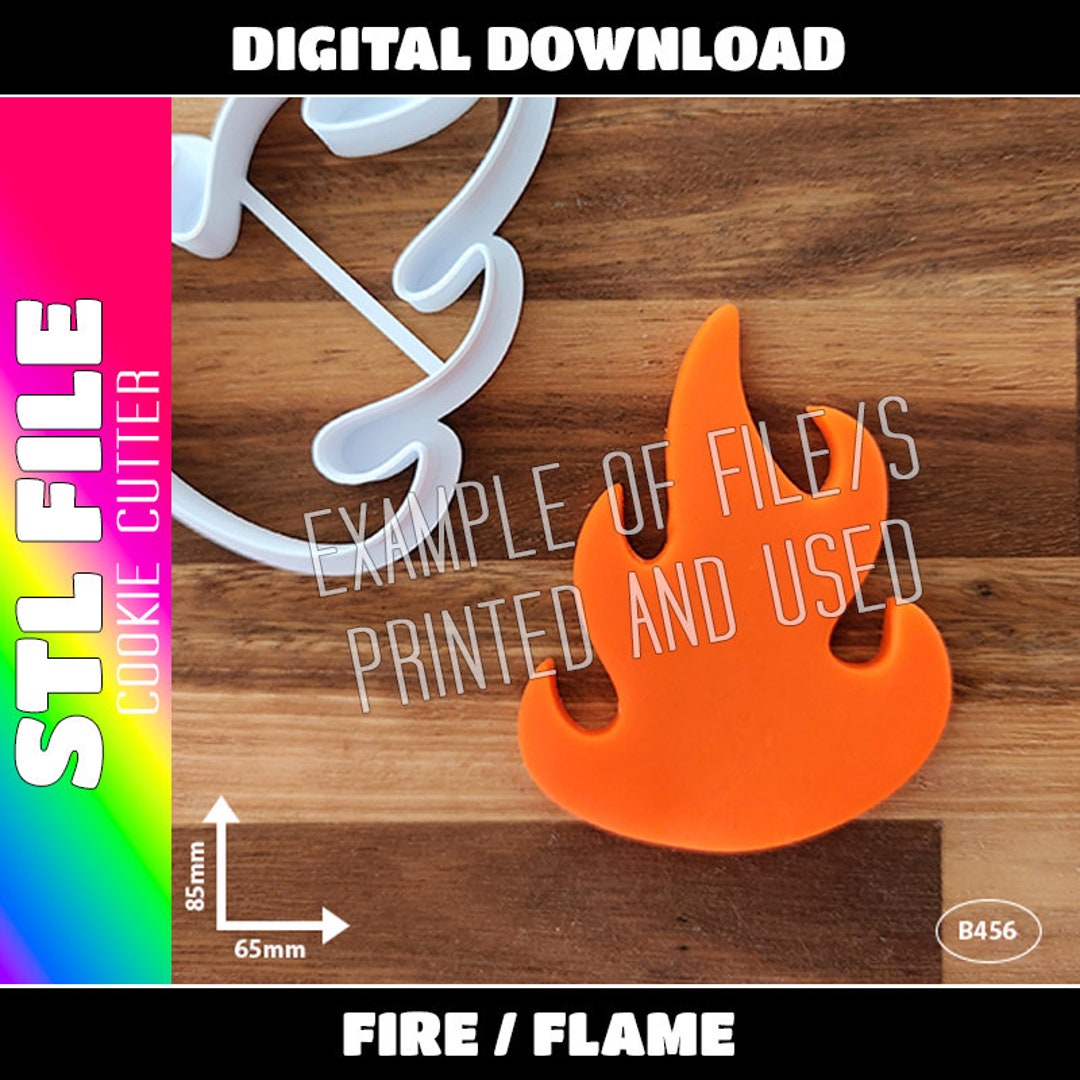 DIGITAL STL FILE Fire / Flame Cookie Cutter - Etsy