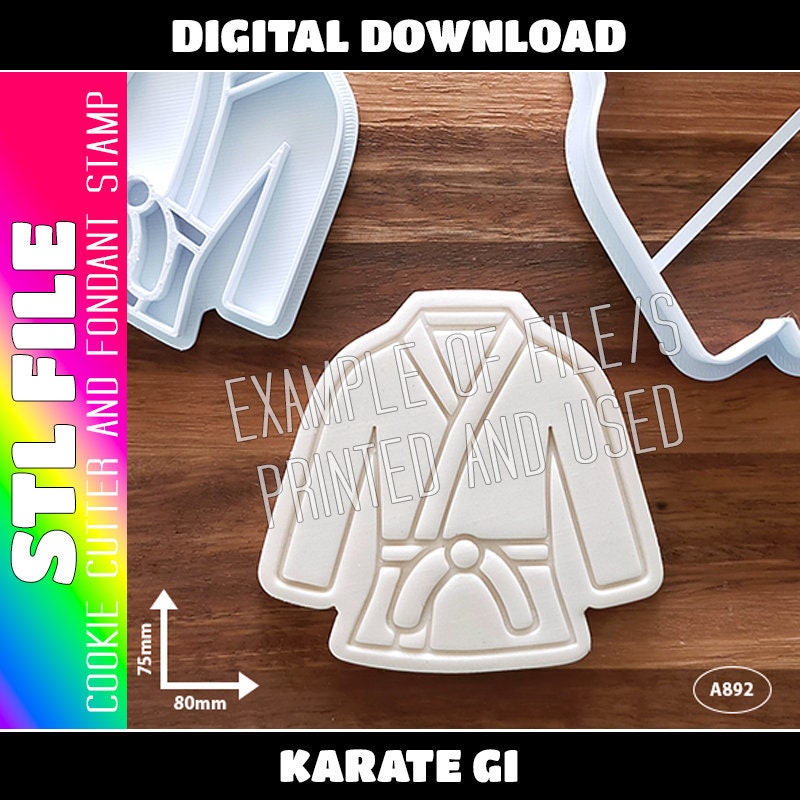 DIGITAL STL FILE - Karate Gi Cookie Cutter and Fondant Stamp - Etsy