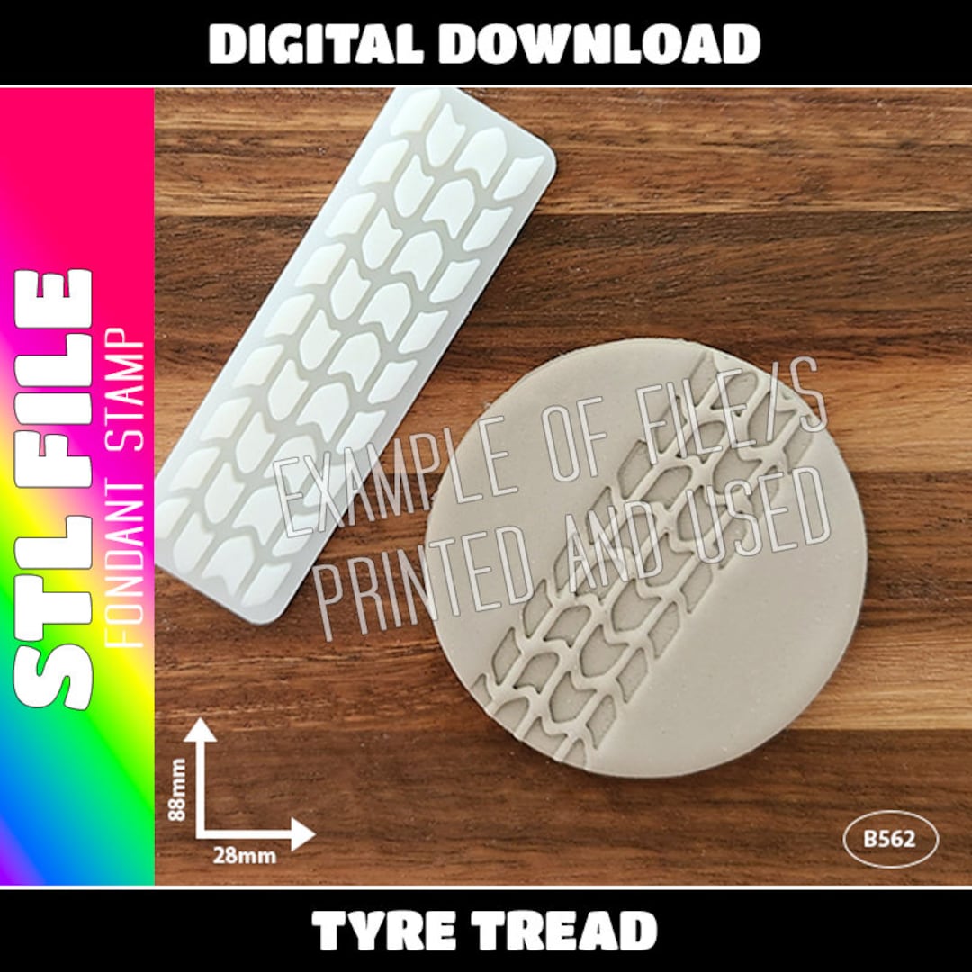 DIGITAL STL FILE - Tyre Tread Fondant Stamp - Etsy