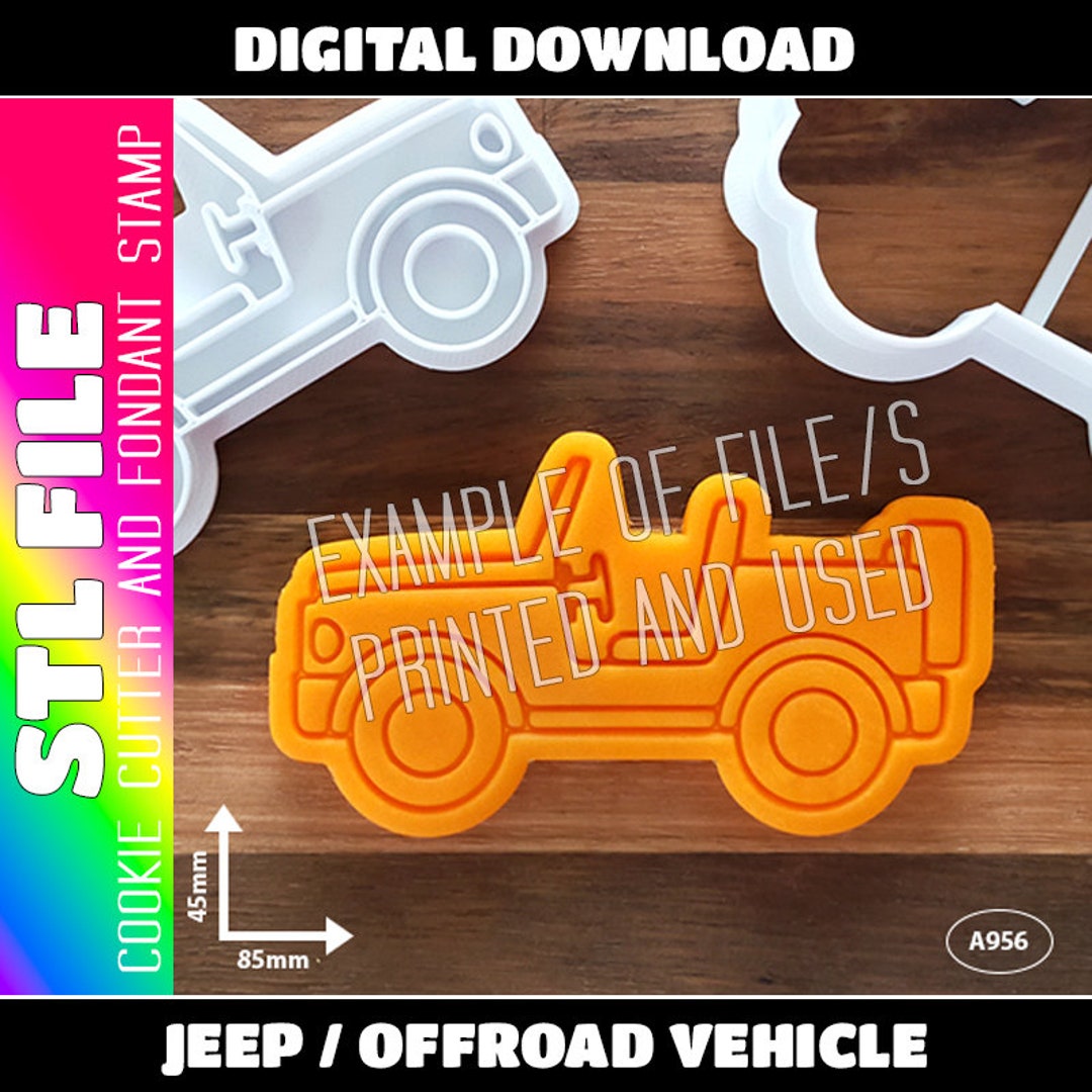 DIGITAL STL FILE Jeep / Military / Offroad Vehicle Cookie Cutter and ...