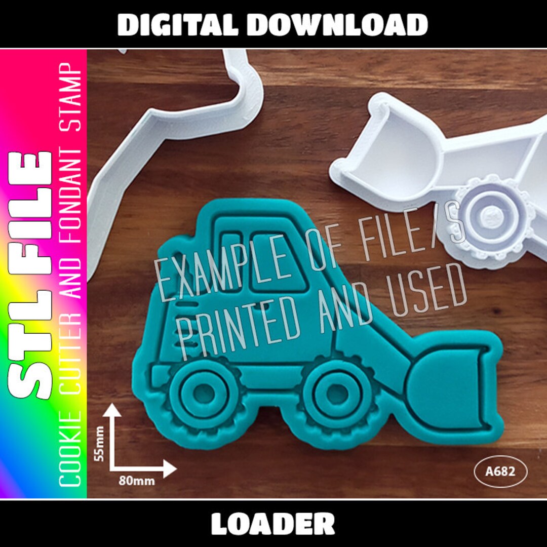 DIGITAL STL FILE Loader Cookie Cutter and Fondant Stamp - Etsy
