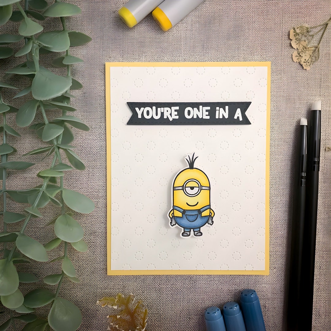 Papercrafted Minion Card for All Occasions Handmade - Etsy