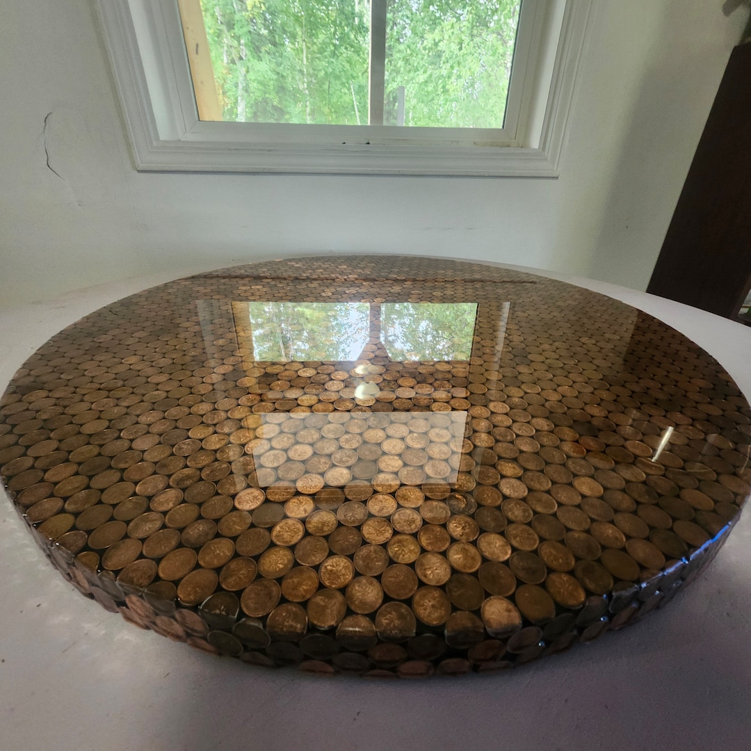 Penny Epoxy Table Top - Etsy