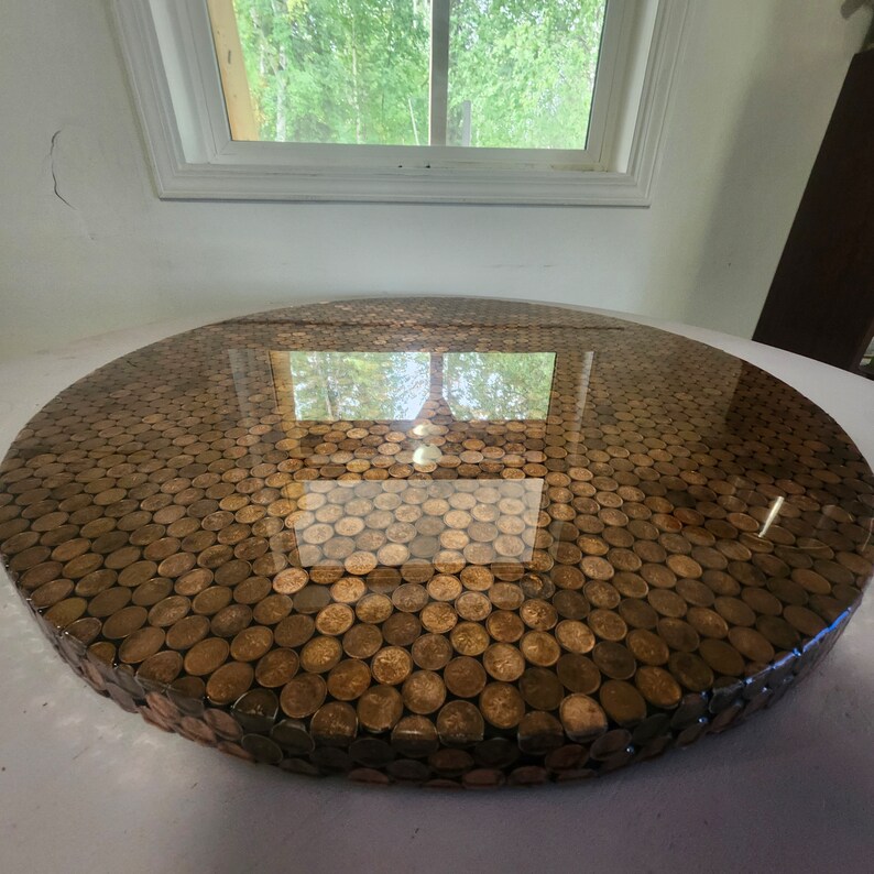 Penny Epoxy Table Top - Etsy