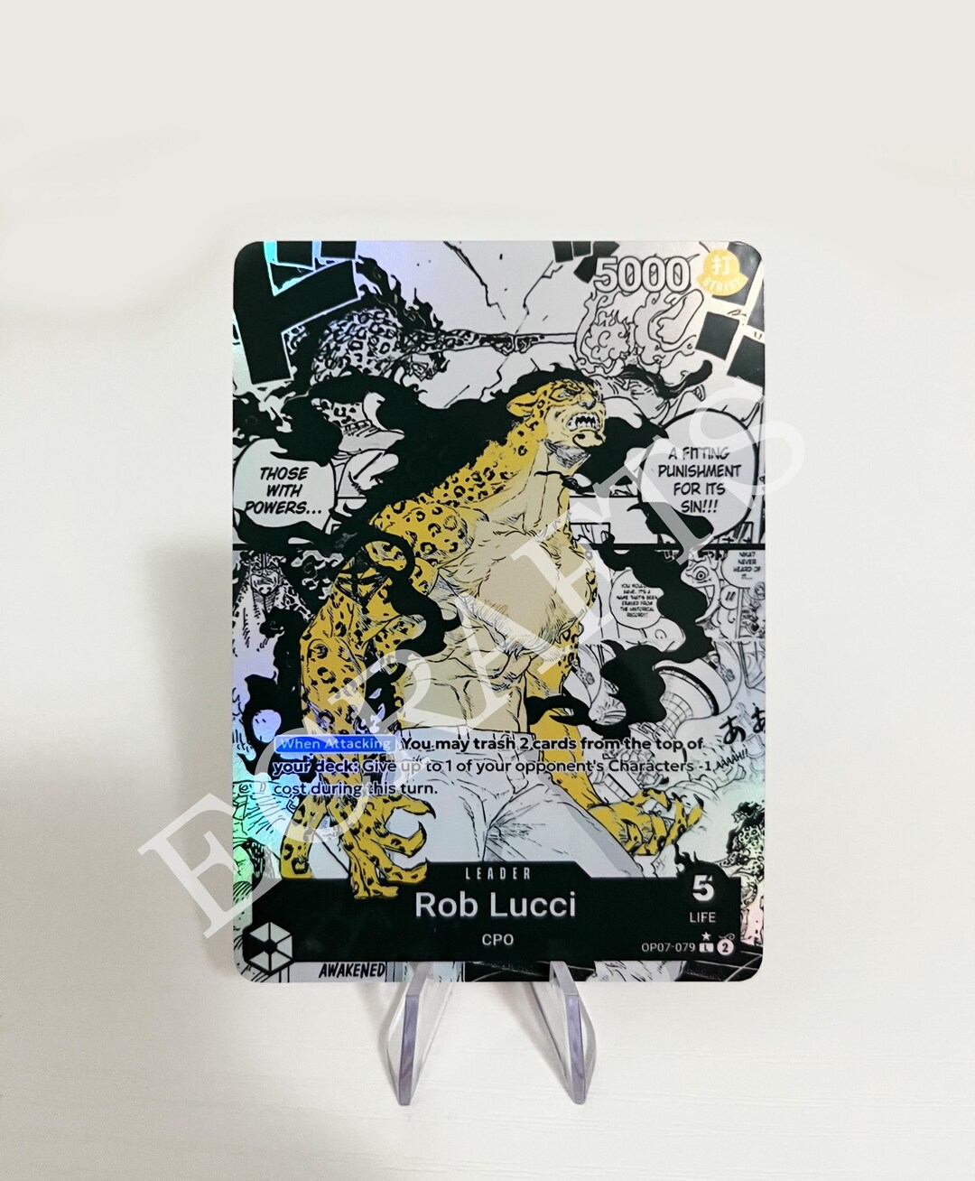 OP7 Custom Rob Lucci - Etsy