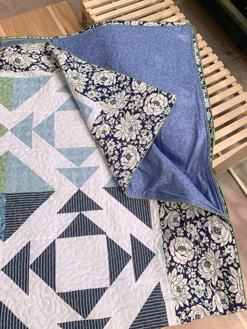 Prairie-inspired Quilted Blanket. Handmade Blanket, Patchwork Quilted ...