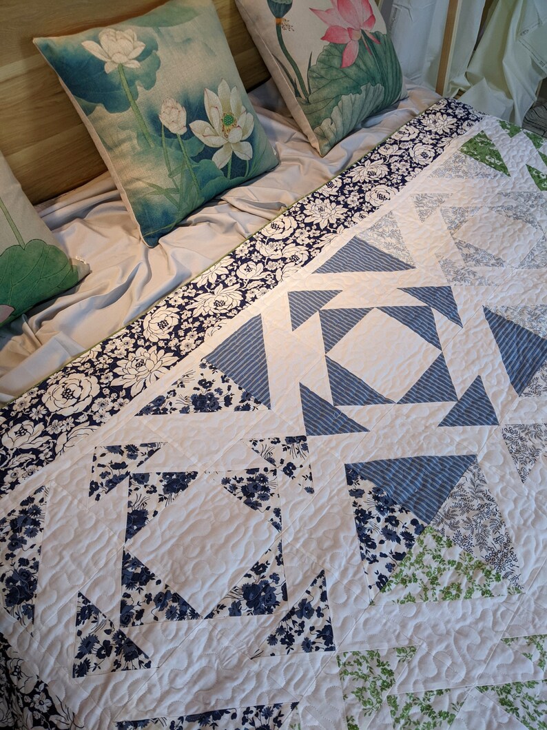 Prairie-inspired Quilted Blanket. Handmade Blanket, Patchwork Quilted ...