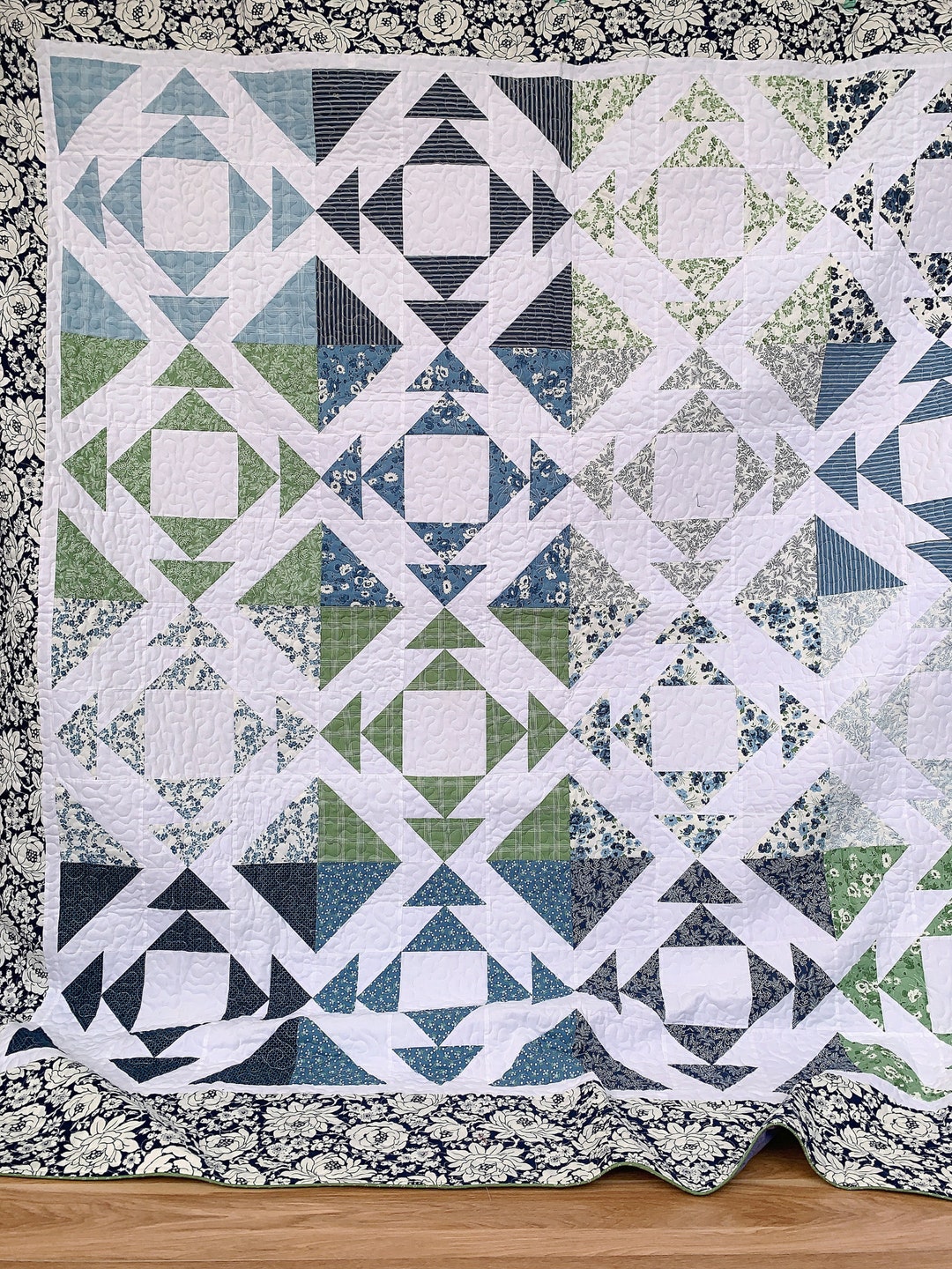 Prairie-inspired Quilted Blanket. Handmade Blanket, Patchwork Quilted ...