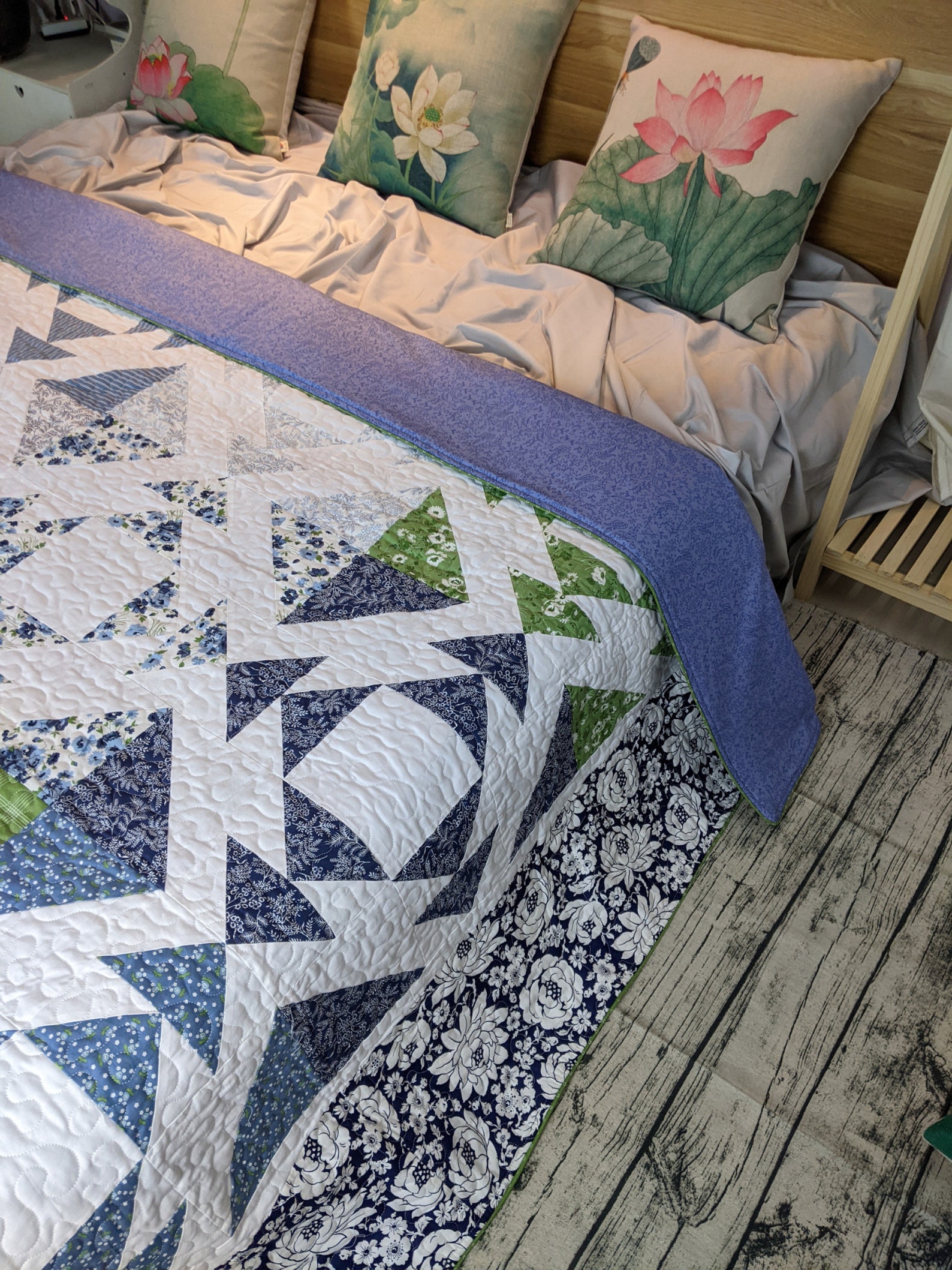 Prairie-inspired Quilted Blanket. Handmade Blanket, Patchwork Quilted ...