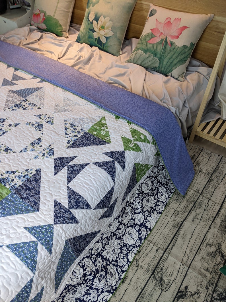 Prairie-inspired Quilted Blanket. Handmade Blanket, Patchwork Quilted ...