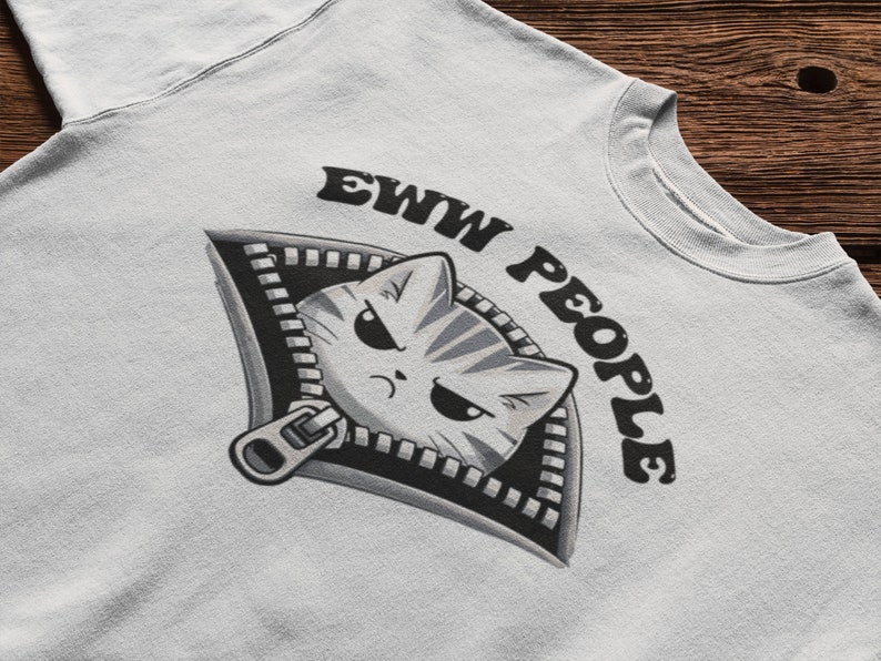 Eww People Cat T-shirt, Go Away Tshirt, Introvert Cat Shirt, Funny ...