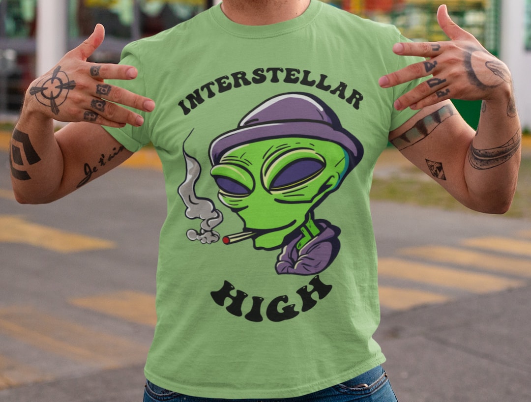 Interstellar High 420 T Shirt, Funny Pot Tee, Funny Unisex Marijuana Shirts, Cannabis Smoker ...