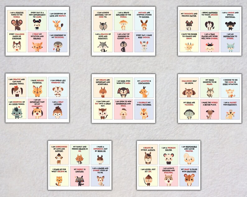 48 Printable Affirmation Cards for Kids V3 | Magical Positive ...