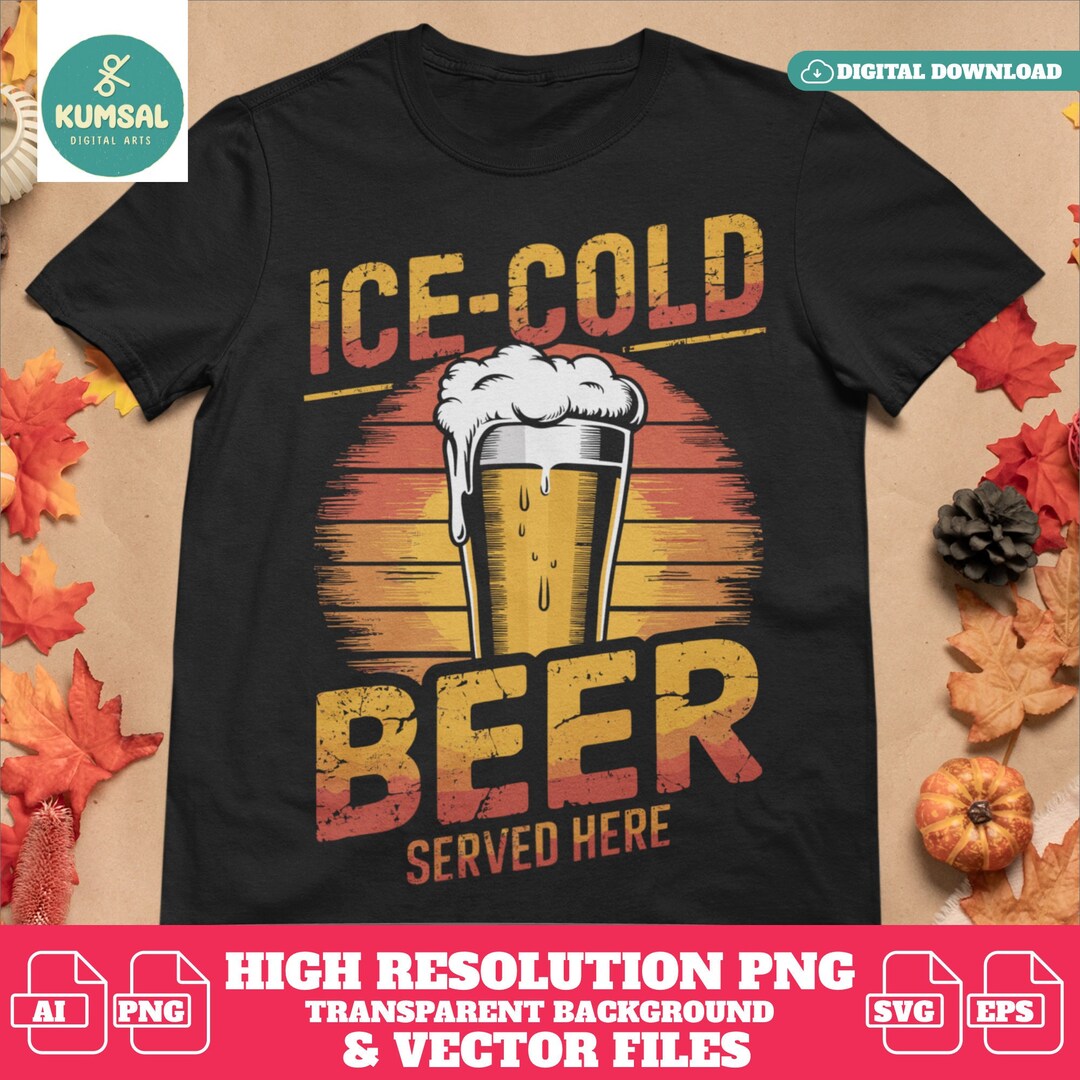 Retro Beer Mug SVG: Ice-cold Beer Design (digital Download) - Etsy