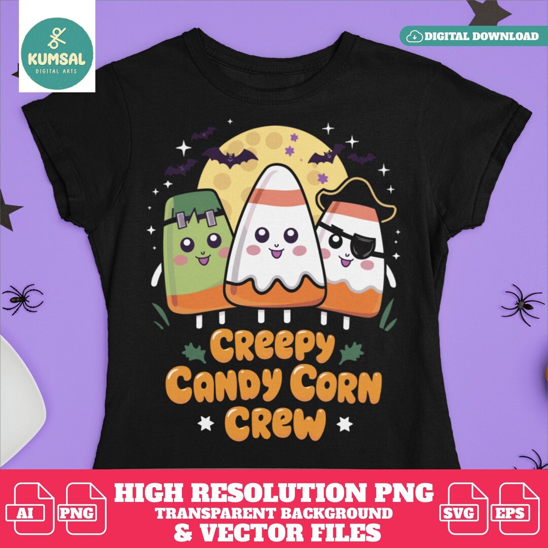 Creepy Candy Corn Crew SVG, Spooky Halloween Png - Etsy