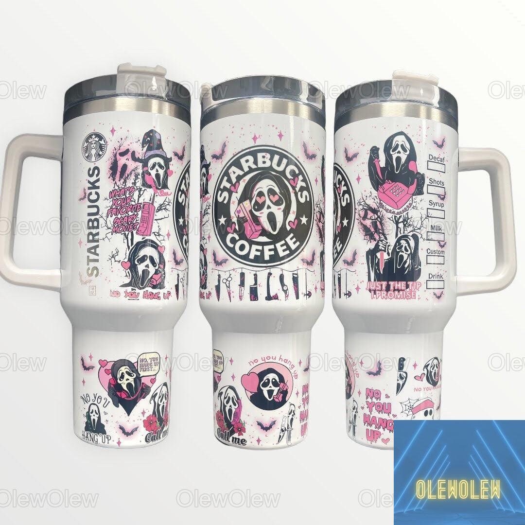 Ghostface Tumbler 40oz, It Movie Coffee Tumbler, Scream Tumbler Cup, No ...