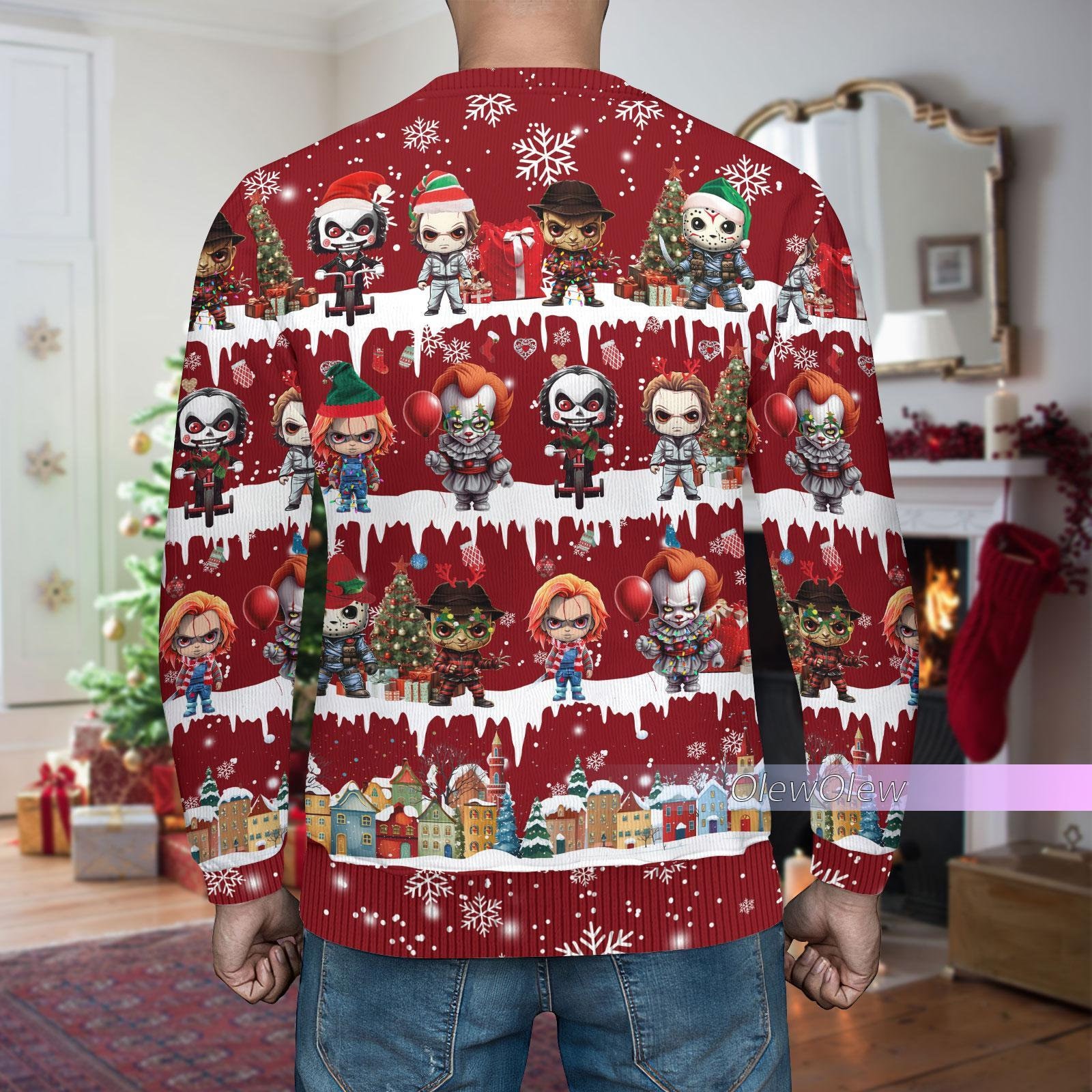 Christmas Gifts Horror Movie Ugly Sweater Halloween Sweater - Etsy