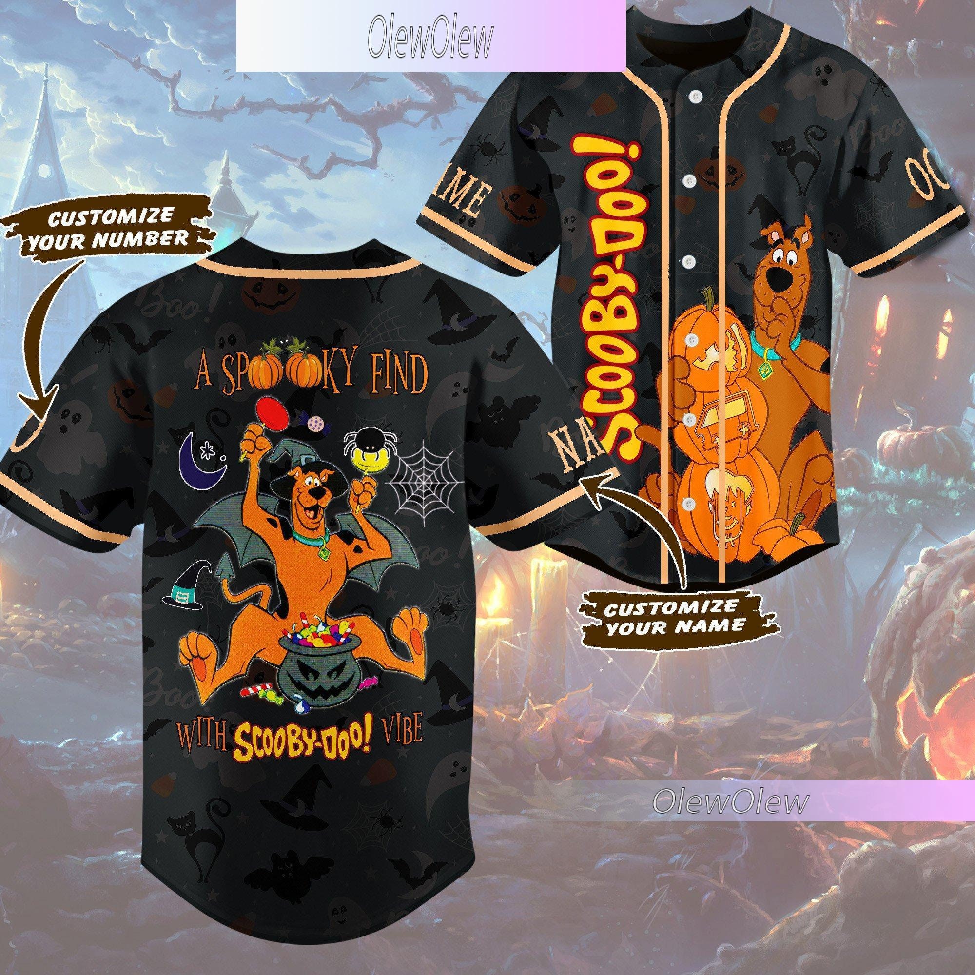 Scooby Doo Baseball Jersey Halloween Shirt Scooby Doo Shirt - Etsy