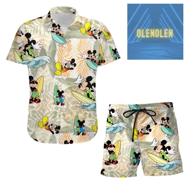 Mens Mickey Mouse Button up Shirt - Etsy Mens Mickey Mouse Button up Shirt - Etsy