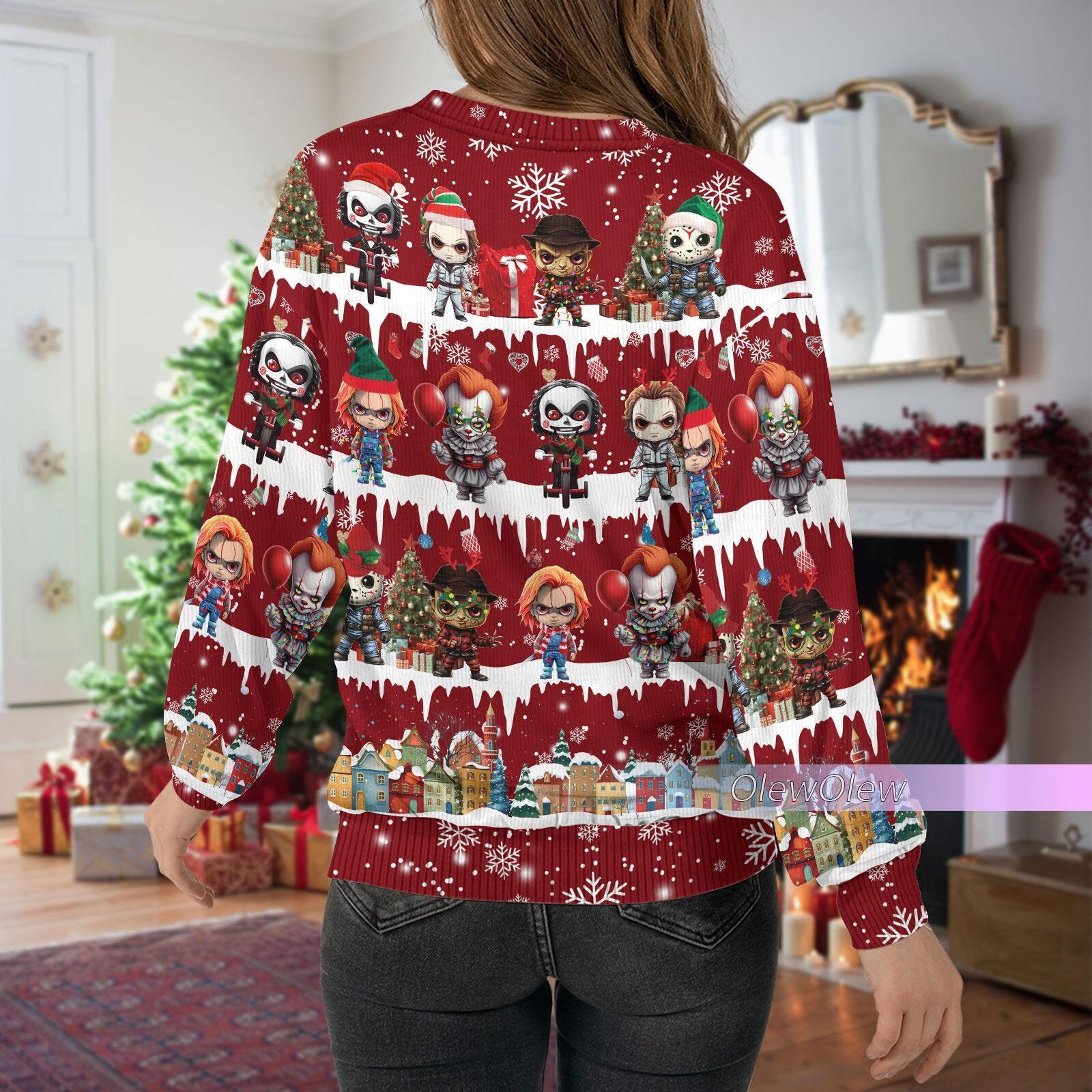 Christmas Gifts Horror Movie Ugly Sweater Halloween Sweater - Etsy