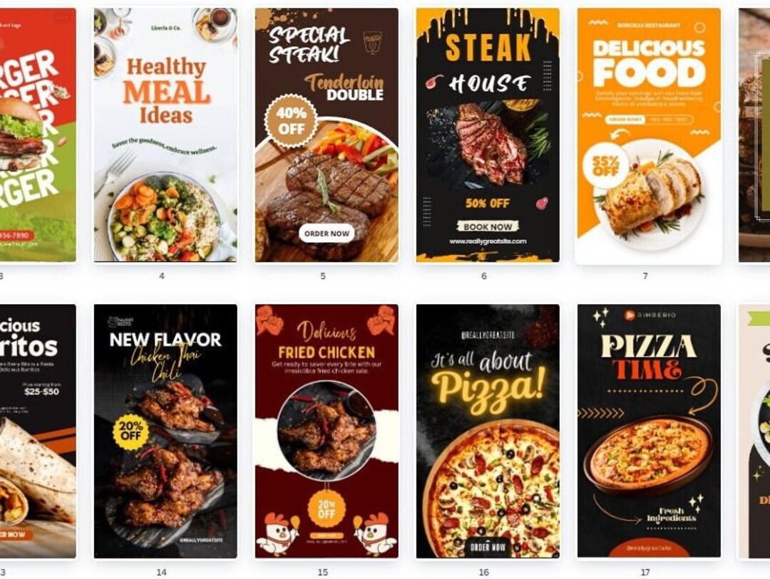 20 Appetizing Food Templates. Food. Burger. Pizza. Sushi. Ramen ...