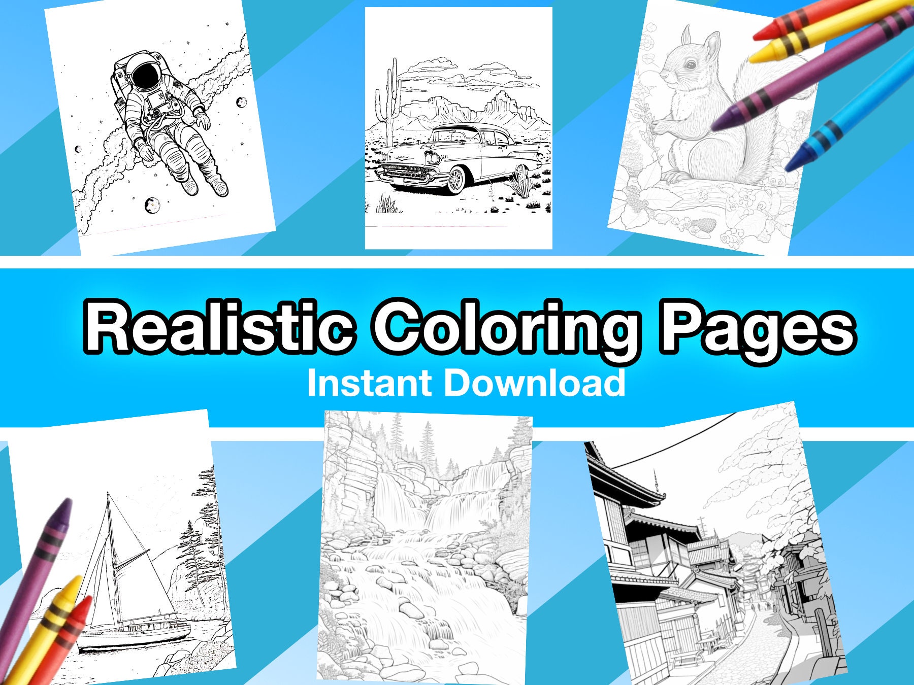 Adult Coloring Pages Set of 10 Printable Pages for Coloring - Etsy